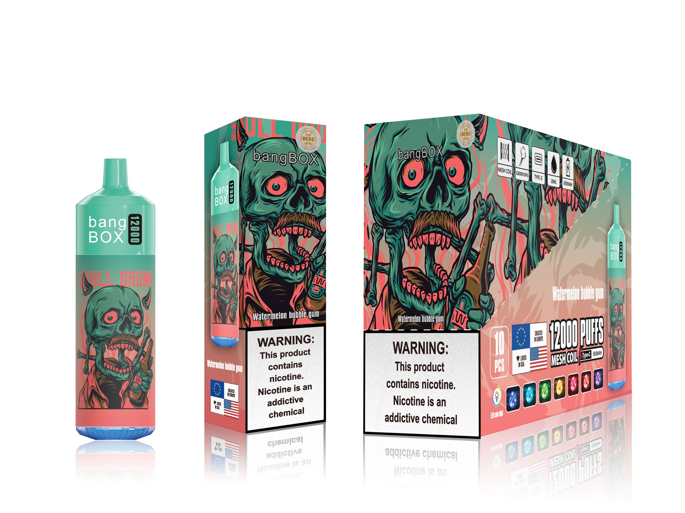 Bang Box 12000 Puffs Vape RGB-Licht - Ramvape bekommt Vape in Bluk-Rabatt